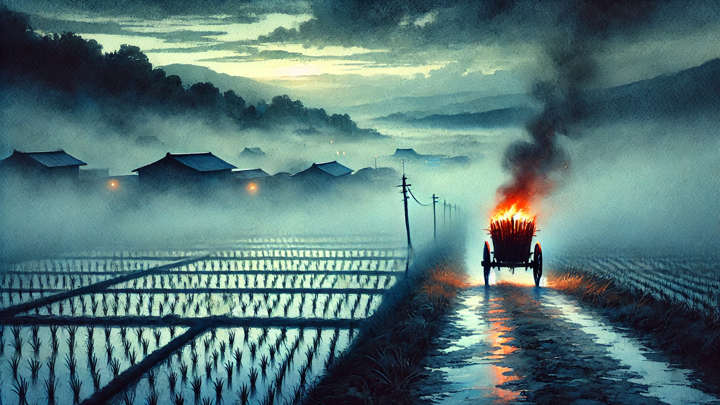The Wanyudo: Burning Cart Wheel — Japanese Yōkai Myth and