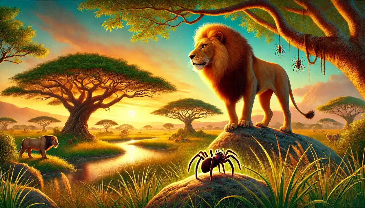 The Trickster Spider and the Mighty Lion